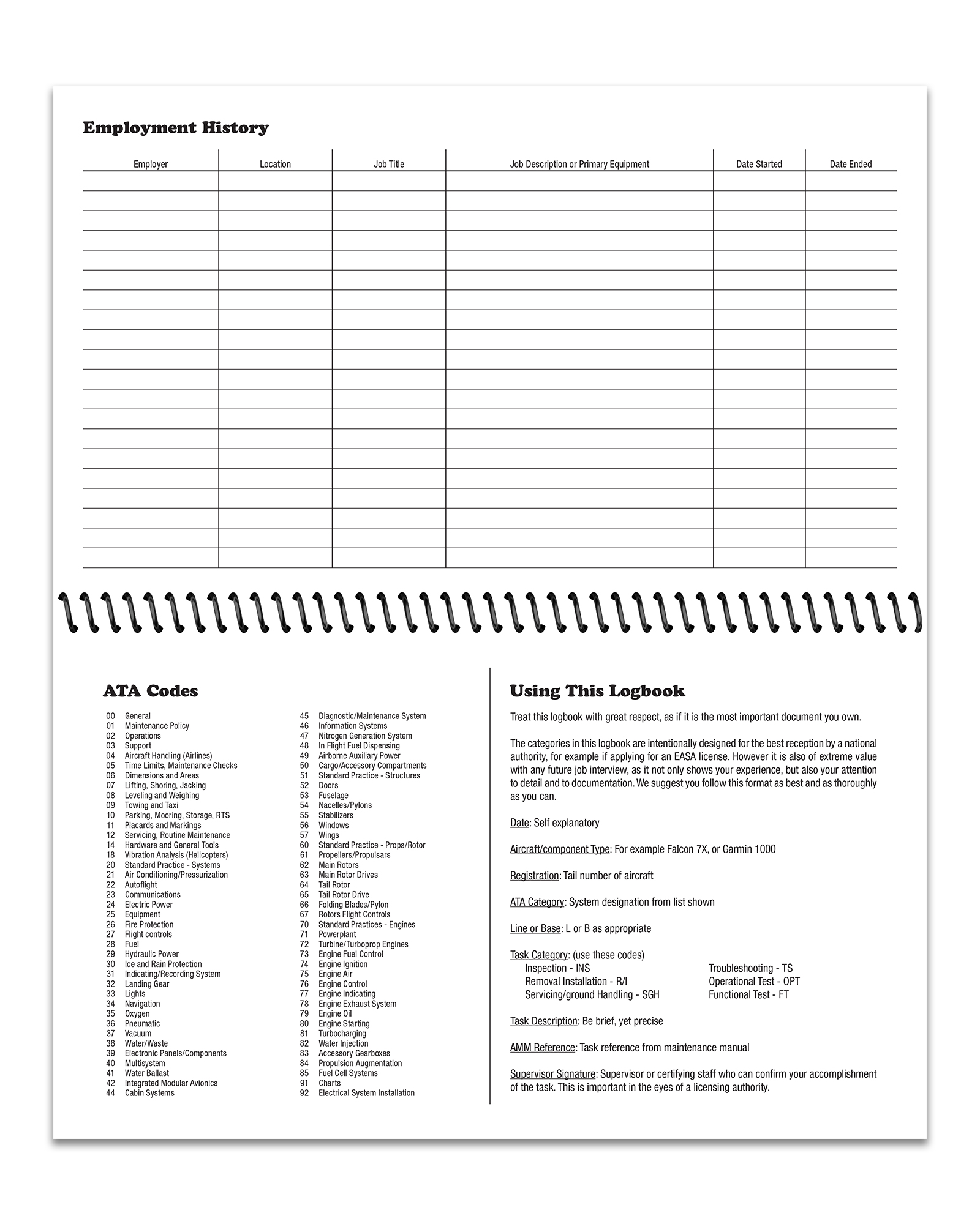 Aircraft Airframe Log Sheet Aircraft Engine Logbook: Aircraft Engine